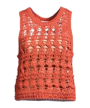 Brunello Cucinelli Sleeveless Crochet Knit Top