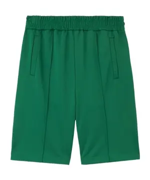 Palm Angels Curved Logo Track Shorts - Green