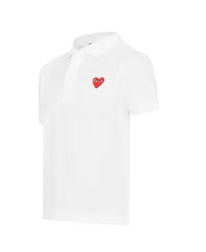 Play Comme Des Garcon Logo Short-sleeved Polo Shirt