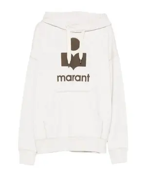 Isabel Marant Étoile Miley Logo-detail Hoodie - White