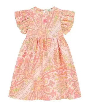 Etro Paisley Pattern Ruffled Dress - Pink