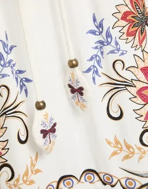 Farm Rio Bohemian Paisley-print Maxi Dress With Lace Trims
