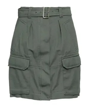 Max Mara Solid A-line Skirt - Green