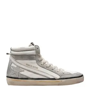 GOLDEN GOOSE Slide Lab High Top Sneakers - Gray
