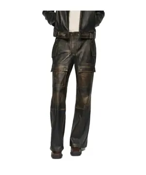 MISBHV Vintage Leather Moto Pants - Black