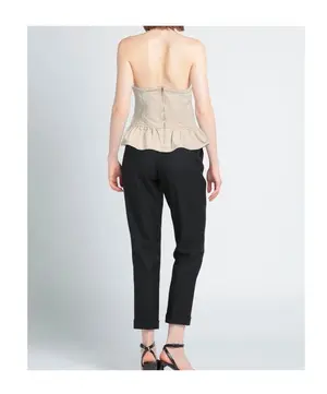Isabel Marant Étoile Strapless Denim Top With Peplum - Color