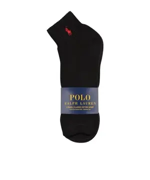 Polo Ralph Lauren Three-pack Of Sports Socks - Black