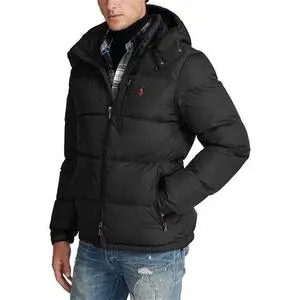 Polo Ralph Lauren Quilted Puffer Jacket With Stand Collar And Logo