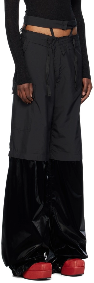 Ottolinger Patchwork Trousers With Raw-cut Finish
