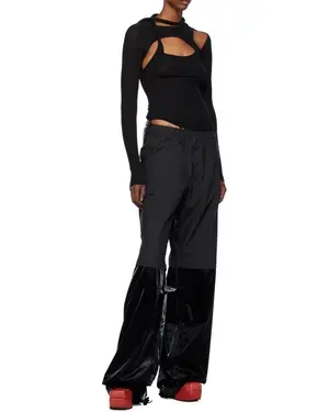 Ottolinger Patchwork Trousers With Raw-cut Finish