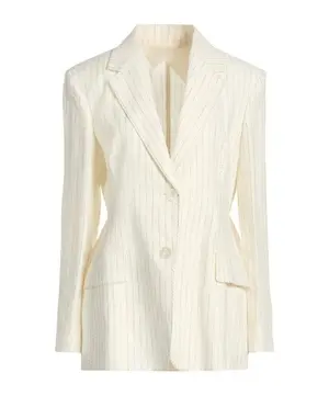 Max Mara Striped Single- Blazer - Ivory