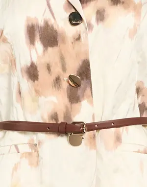 Max Mara Multi-colored Single-breasted Blazer With Belt