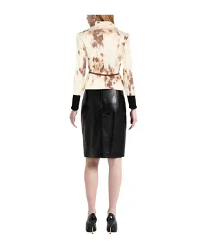 Max Mara Multi-colored Single-breasted Blazer With Belt