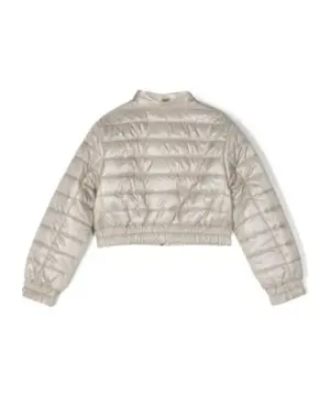 Herno Metallic Cropped Padded Jacket