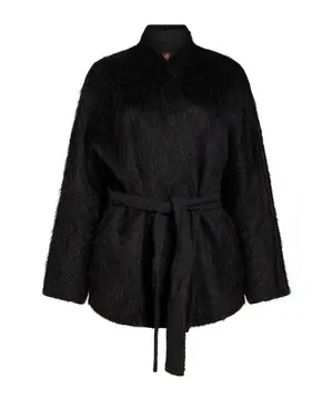 Max Mara Belted Coat - Black