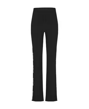 Alexander Wang Jacquard Logo High-waist Straight Leg Pants