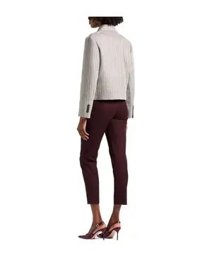 Brunello Cucinelli Single-breasted Striped Tweed Blazer