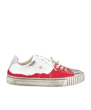 MAISON MARGIELA Two-tone Leather Sneakers - Red