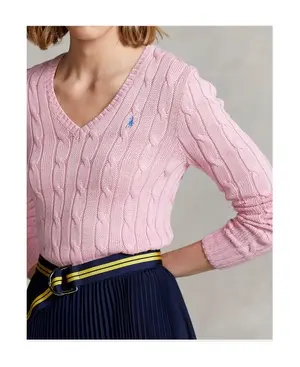 Polo Ralph Lauren Twisted Knitted V-neck Sweater