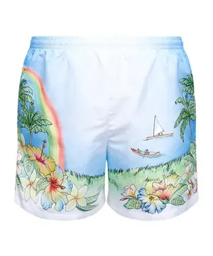 Casablanca Aloha Print Swim Shorts