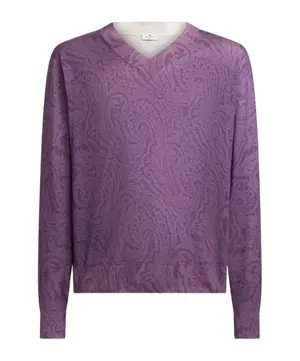Etro Paisley-print Jumper - Purple