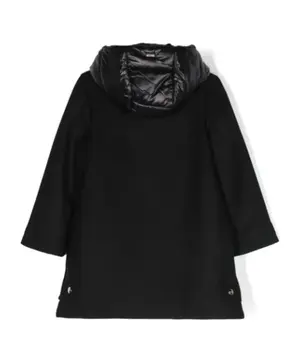 Herno Logo Plaque Hooded Coat