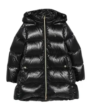 Herno Quilted Puffy Jacket With Hood And Zipper Closure - Black