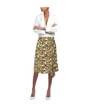 Marni Floral Print Asymmetrical Midi Dress