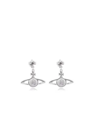 VIVIENNE WESTWOOD Silver Logo Orb Saturn Earrings