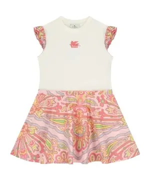 Etro Paisley Print Ruffled Dress - White
