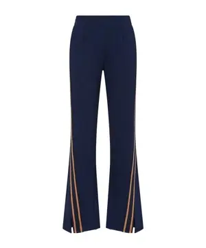 The Upside Toledo Petra Stripe Flared Track Pants - Navy Blue