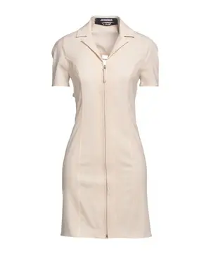 Jacquemus Jacquemus Short Sleeve Shirt Dress Ivory