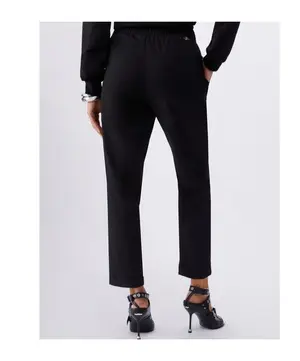 Liu Jo Cuffed Elasticated Trousers - Black