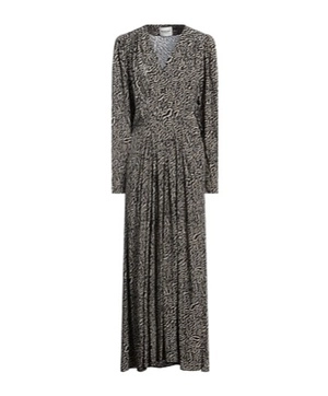 Isabel Marant Étoile Long Sleeve Printed Maxi Dress - Black