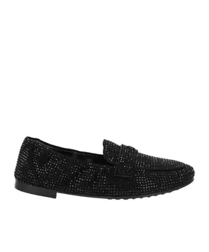 Tory Burch Two-tone Suede Loafers - Black