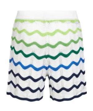 Casablanca Elasticated Scalloped Knit Shorts