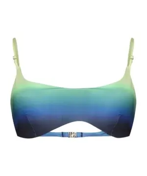 Casablanca Gradient Print Bikini Top - Blue