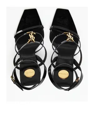 Saint Laurent Logo Heel Sandals