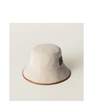 Miu Miu Canvas And Leather Bucket Hat