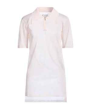 MAISON MARGIELA Solid-color Knitted Short-sleeved Shirt - Pink