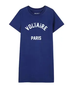 Zadig&Voltaire Printed Short Sleeve Dress - Blue