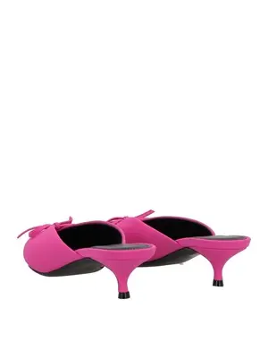 Balenciaga Bow Detail Leather Pointed Toe Mules