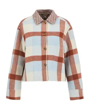 Barbour Plaid Long Sleeve Jacket - White