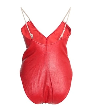 Rick Owens Solid-color V-neck Sleeveless Leather Jacket