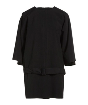 MAISON MARGIELA Wool Blend Belted Bodycon Dress - Black