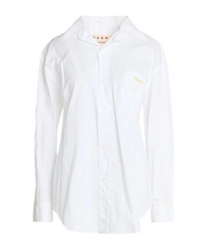 Marni Solid Colour Shirts Blouses - White