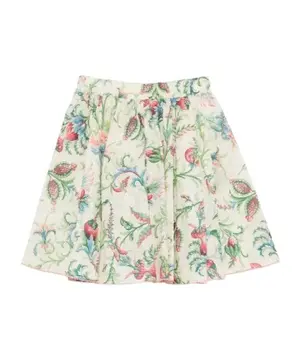 Etro Floral Print Elastic Waistband Shorts - White