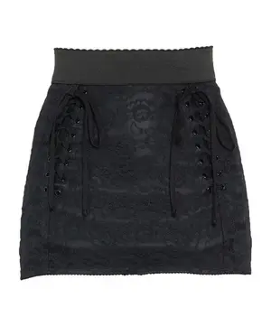 Dolce & Gabbana Lace Bodycon Skirt - Black