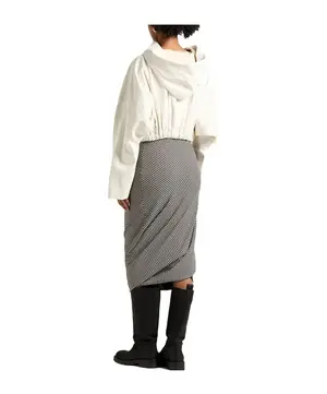 Balenciaga Houndstooth Flannel Midi Skirt
