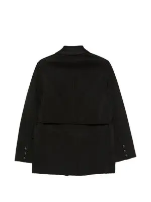SEMICOUTURE Single-breasted Jacket With Tie Detail - Black